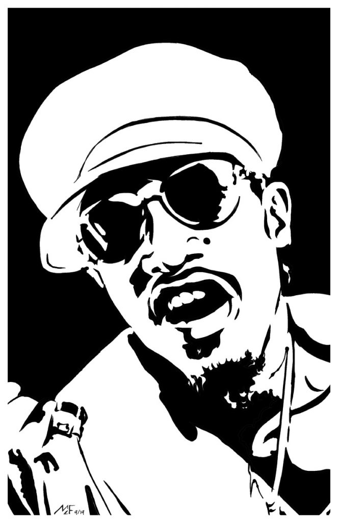 Andre 3000 (Outkast) Portrait Print – The Art of Michael McFarland
